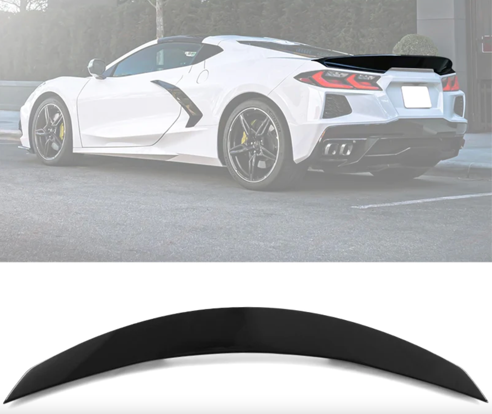 C8 Corvette Stingray Rear DuckTail Spoiler (Primer/Gloss/Carbon Fiber ...