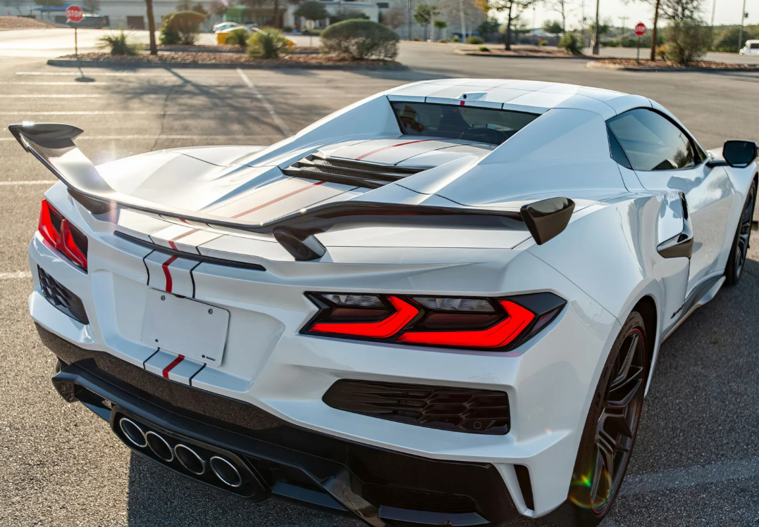C8 Corvette Z06 Z07 Carbon Fiber High Wing Spoiler | Carbon Fiber / Ca ...